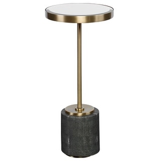 Uttermost 24998 Laurier 12" Diameter Glass Top Iron Side Table - Bed Bath & Beyond - 42482636